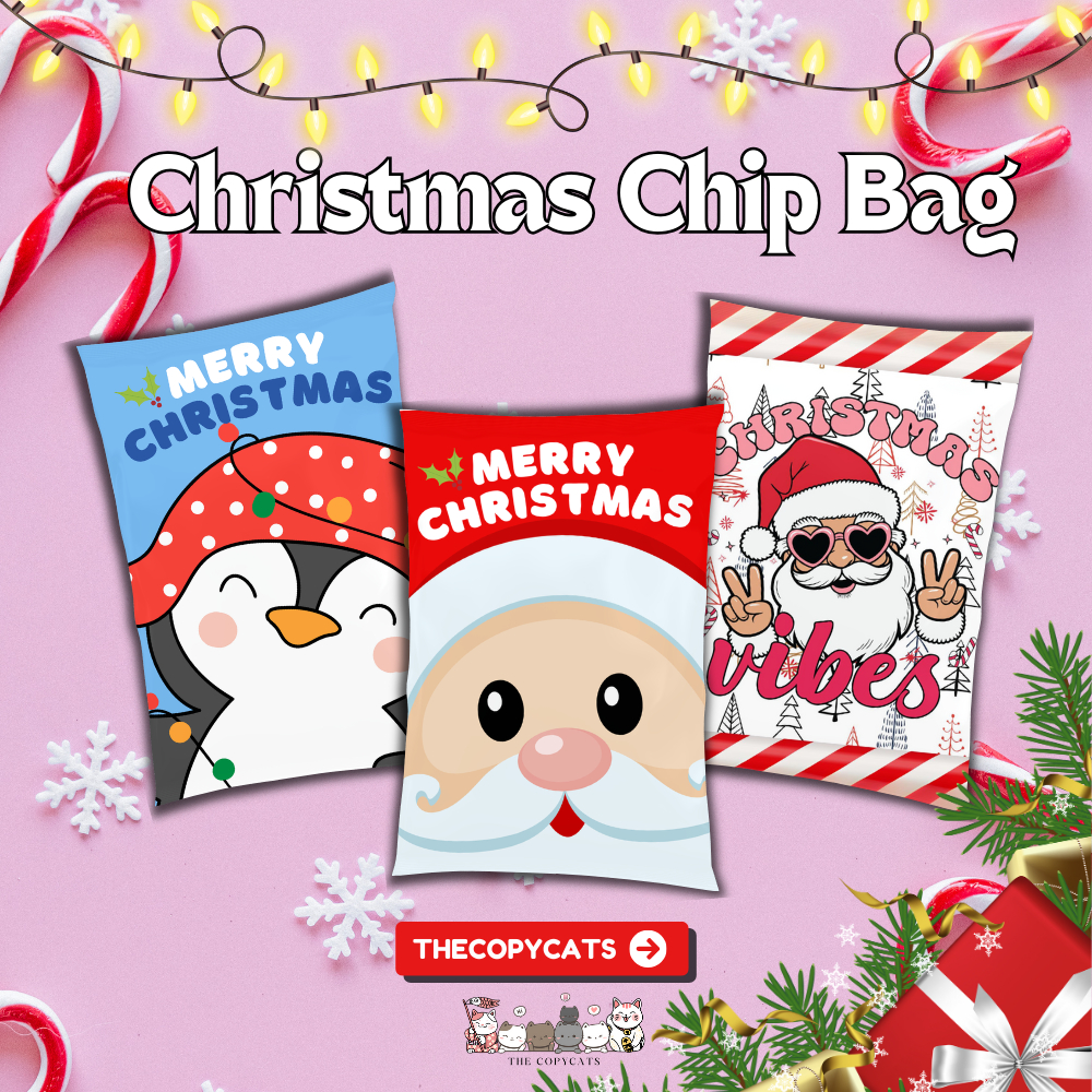 CHRISTMAS CHIP BAGS SMALL AND LARGE SIZE | Shopee Philippines