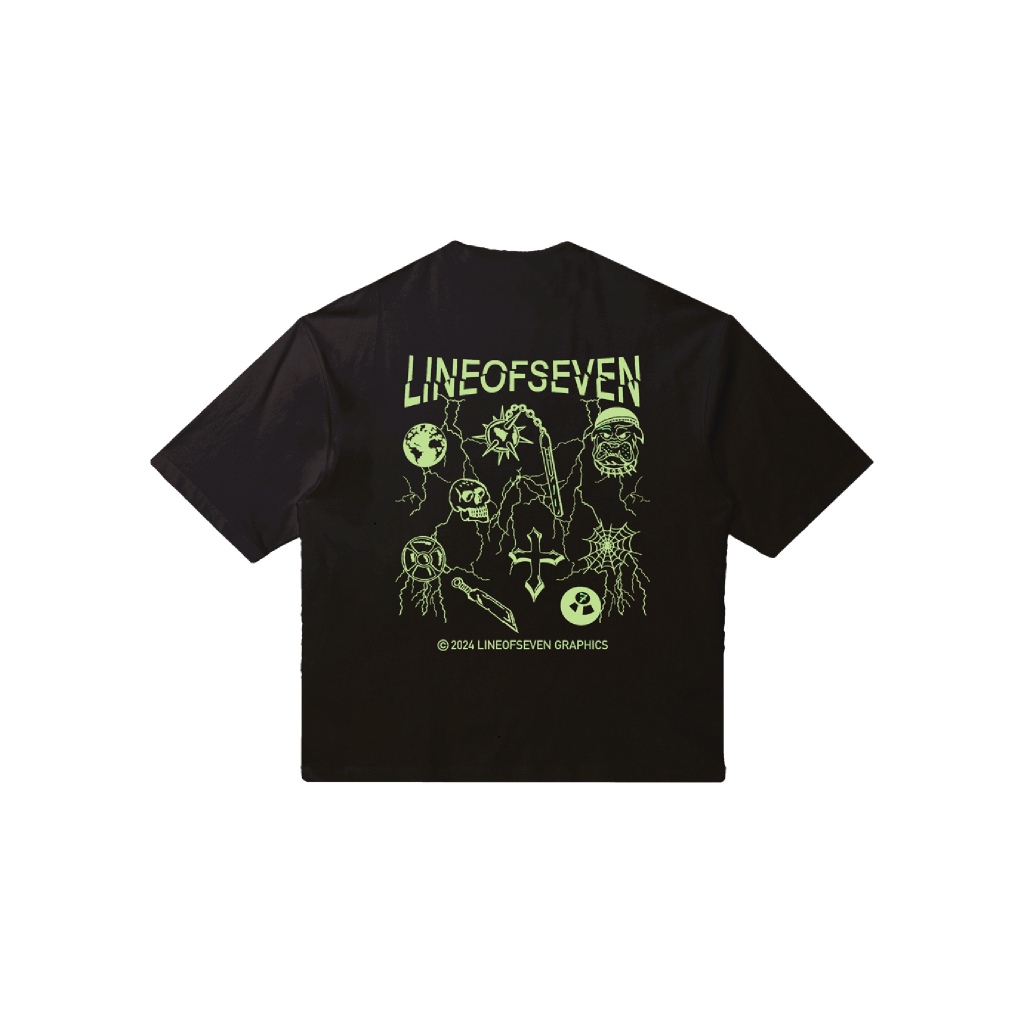 Line of Seven Graphics Tee (black) | Shopee Philippines