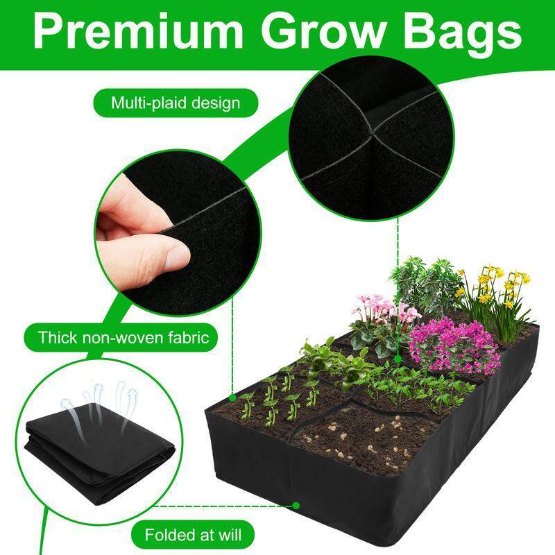Garden Raised Planting Bed Reusable Fabric Raised Garden Bags Portable ...