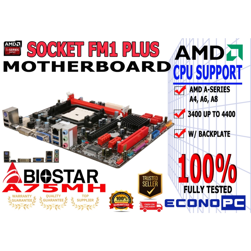 SOCKET FM1 MOTHERBOARD FULLY TESTED 100% WORKING WITH WARRANTY: FROM ...