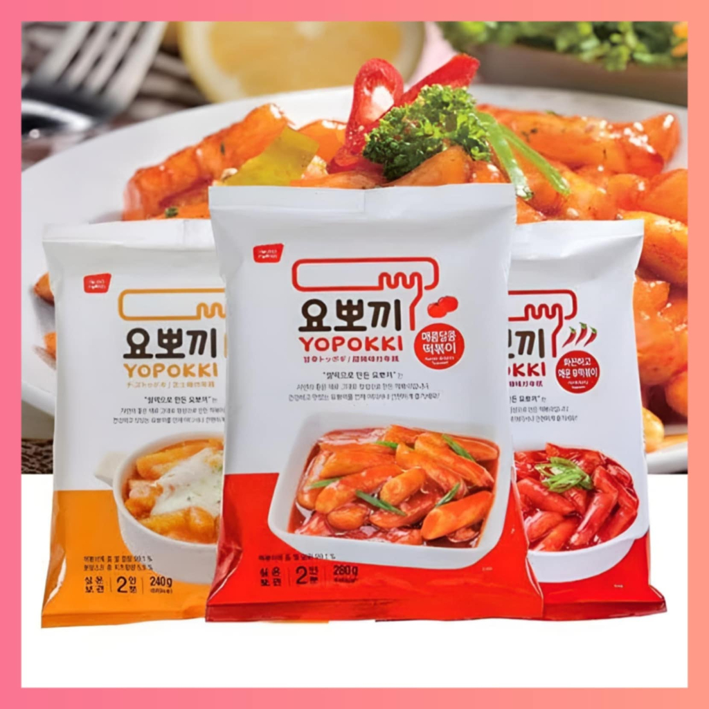 Yopokki Rice Cake topokki, CHEESE,SWEET & SPICY,HOT & SPICY, RAPOKKI ...