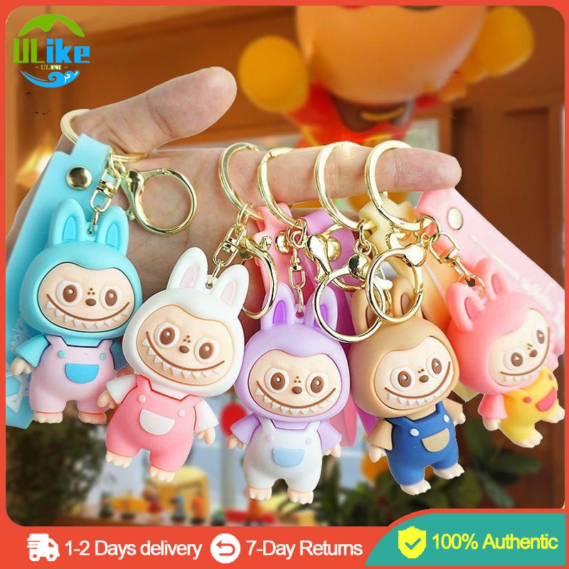 Labubu new cute cartoon keychain Labubu sheep soft plastic doll bag ...