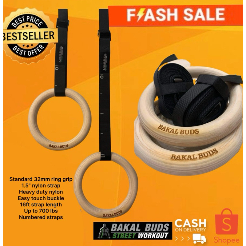 gymnastic rings 32mm numbered straps ring mount bakal buds calisthenics ...