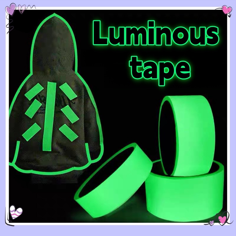 Glow in The Dark Tape Fluorescent Tape Waterproof Stickers Night Tape ...