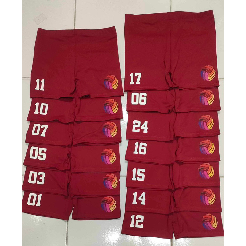 PLAIN RED SPANDEX SHORTS FOR TEAM WITH JERSEY NUMBER | Shopee Philippines