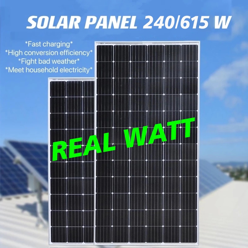 [Real Watt] 200W/240W/600W SOLAR PANEL Monocrystalline Big Solar Panel ...