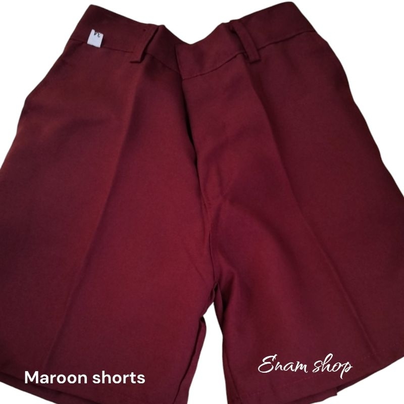 Maroon shorts School Uniform (Katrina fabric) | Shopee Philippines