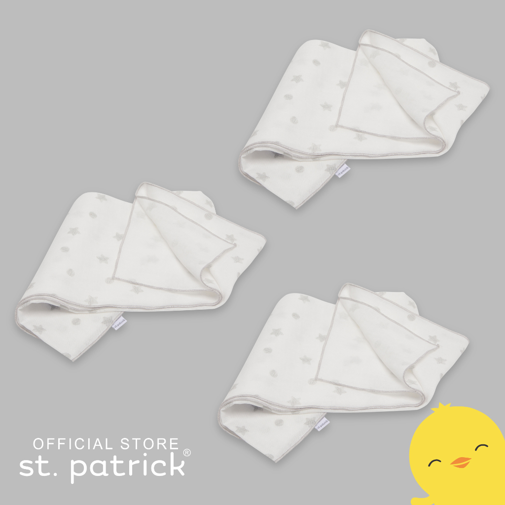 St. Patrick® Cotton Muslin Cloth Diaper (Pack of 3) - Lampin (90cm x ...