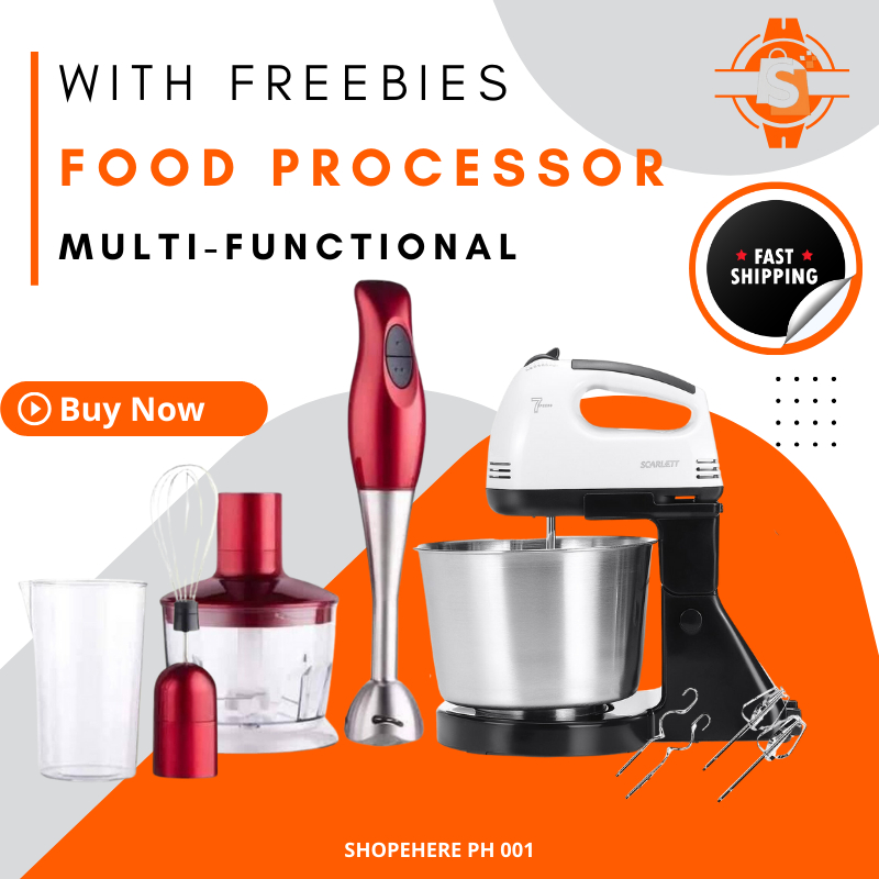 Kaisa Villa 4 in 1 Food Processor Meat Grinder Electric Chopper & Blender Can Use Hand Mixer ...