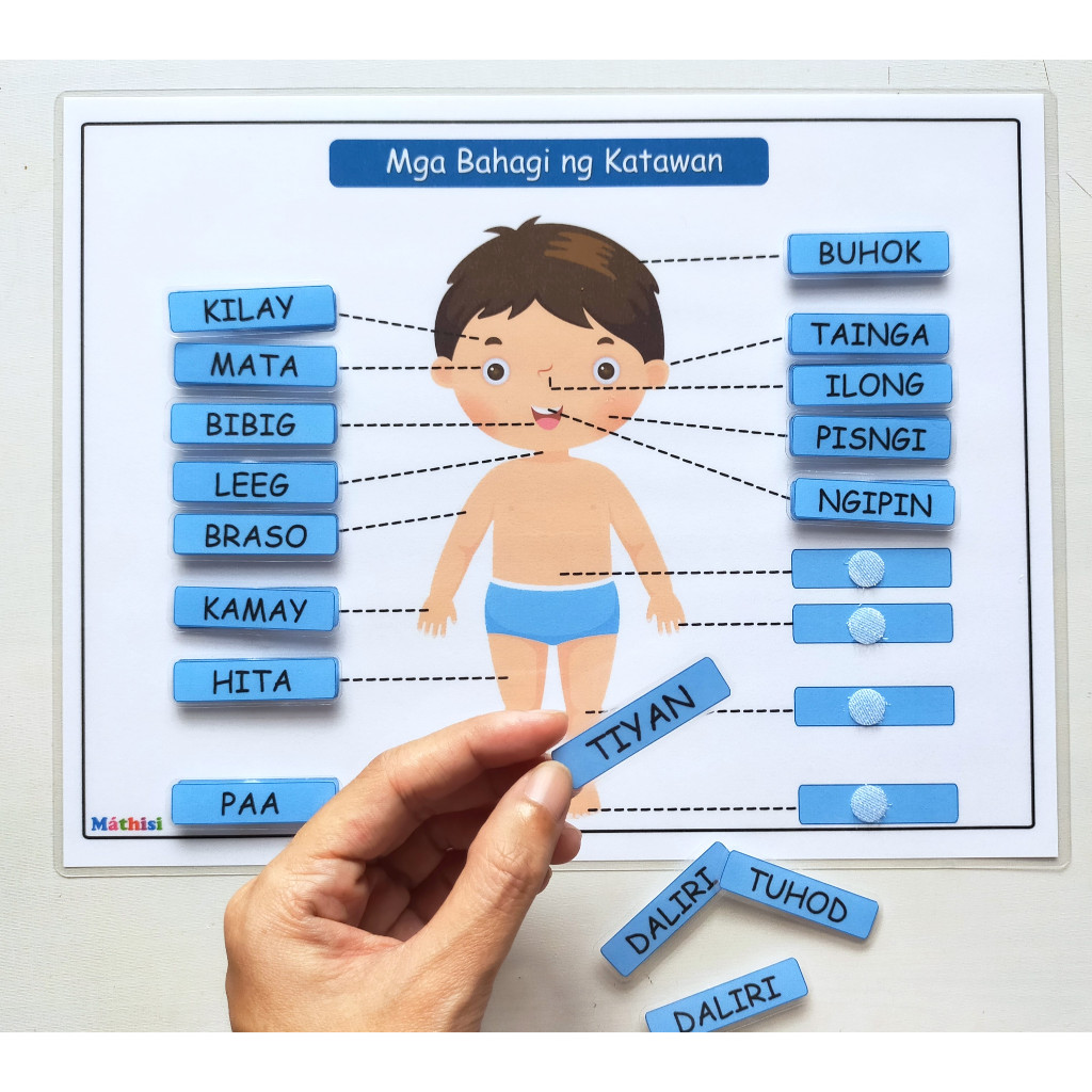 BODY PARTS WORKSHEET (ENGLISH & TAGALOG) | LEARNING MATERIAL| TEACHING ...