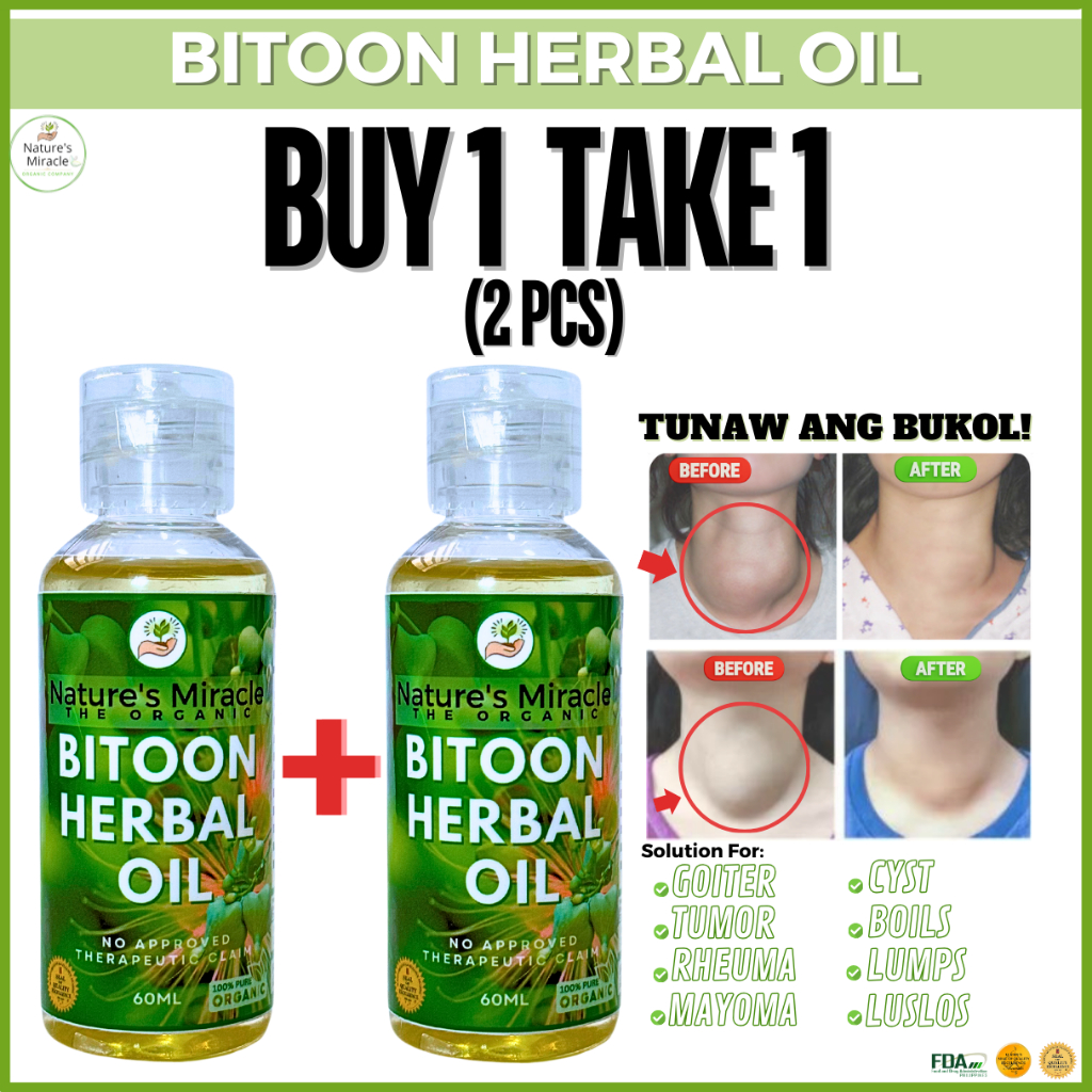 2PCS [BUY1 TAKE1] bitoon herbal for bukol original bitoon herbal oil ...