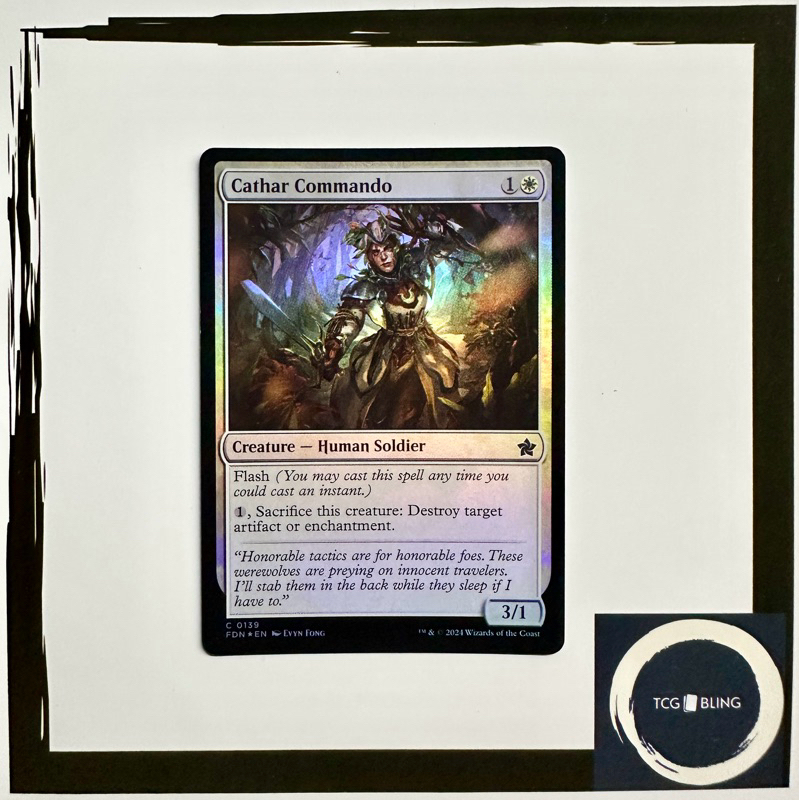 Cathar Commando MTG - Foundations (Normal Foil) | Shopee Philippines