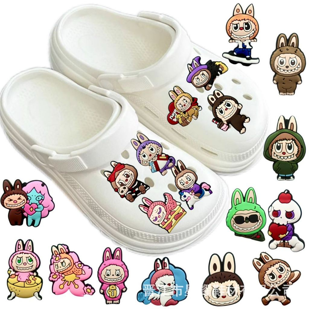 Labubu Bubble Mart Jibbitz Charms Detachable Nordic Forest Elf Shoes ...