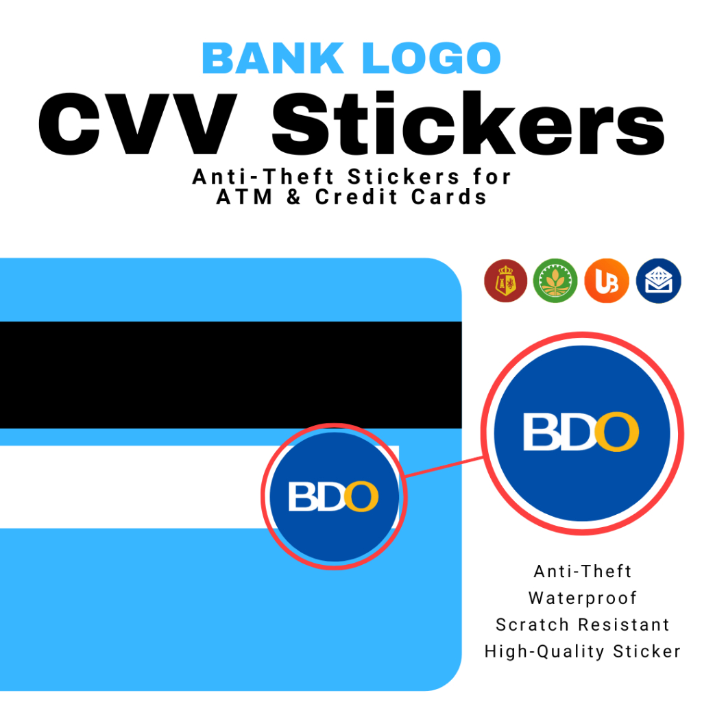 Bank CVV Stickers (Anti-Theft, Waterproof Stickers for ATM, Credit ...