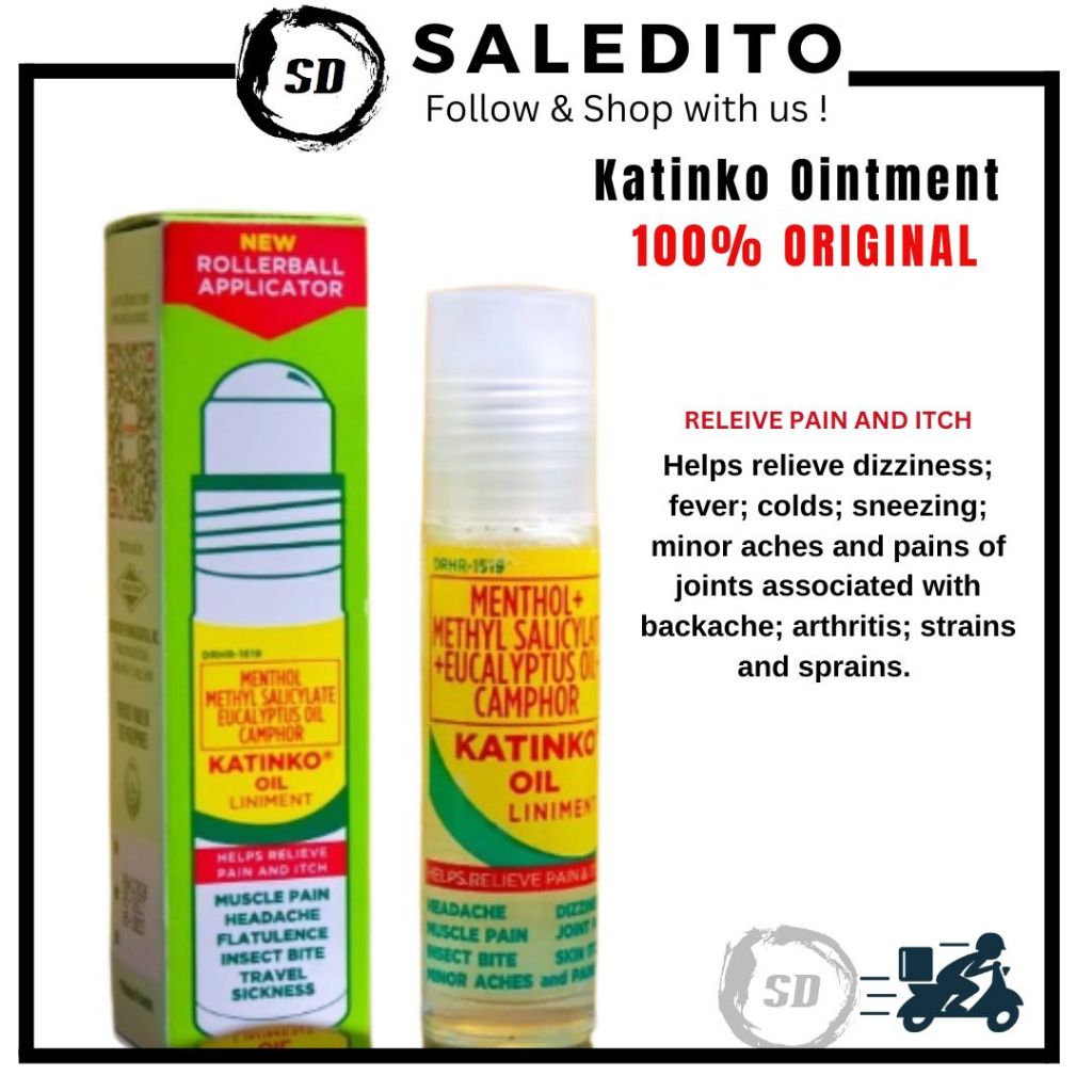 Katinko Oil 10ml (roll-on)/Menthol/Body Pain/Itch/Mosquito bites ...