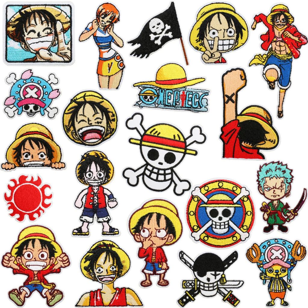 Japanese anime embroidery patch One Piece patch computer embroidery ...