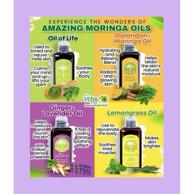 First Vita Plus AMAZING MORINGA OIL | Shopee Philippines