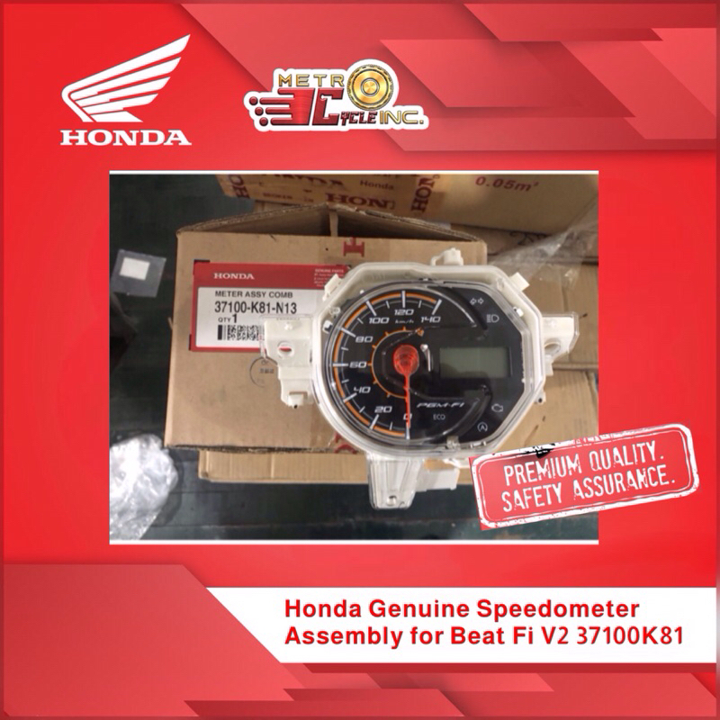 Honda Genuine Speedometer Assembly for Beat Fi V2 37100K81 | Shopee ...
