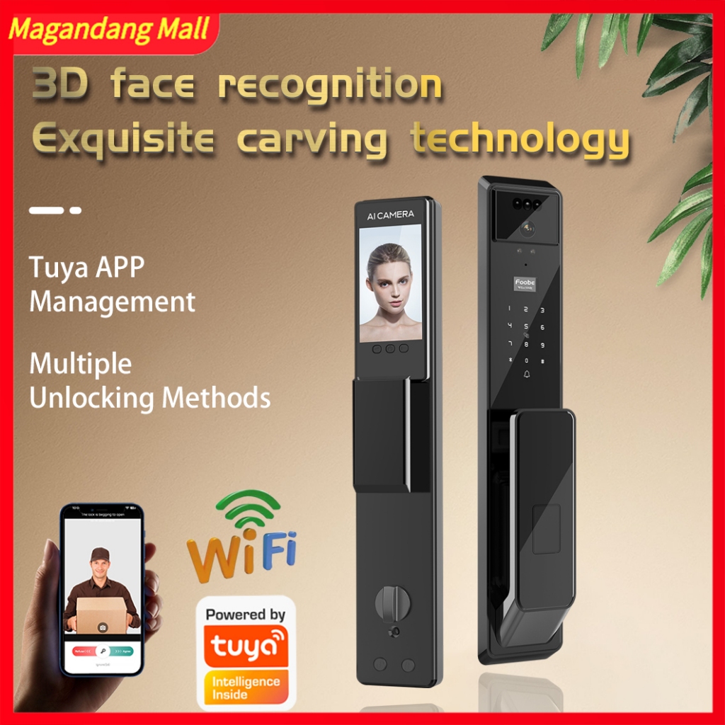 Face Recognition Smart Door Lock With Security Camera Password Face ...