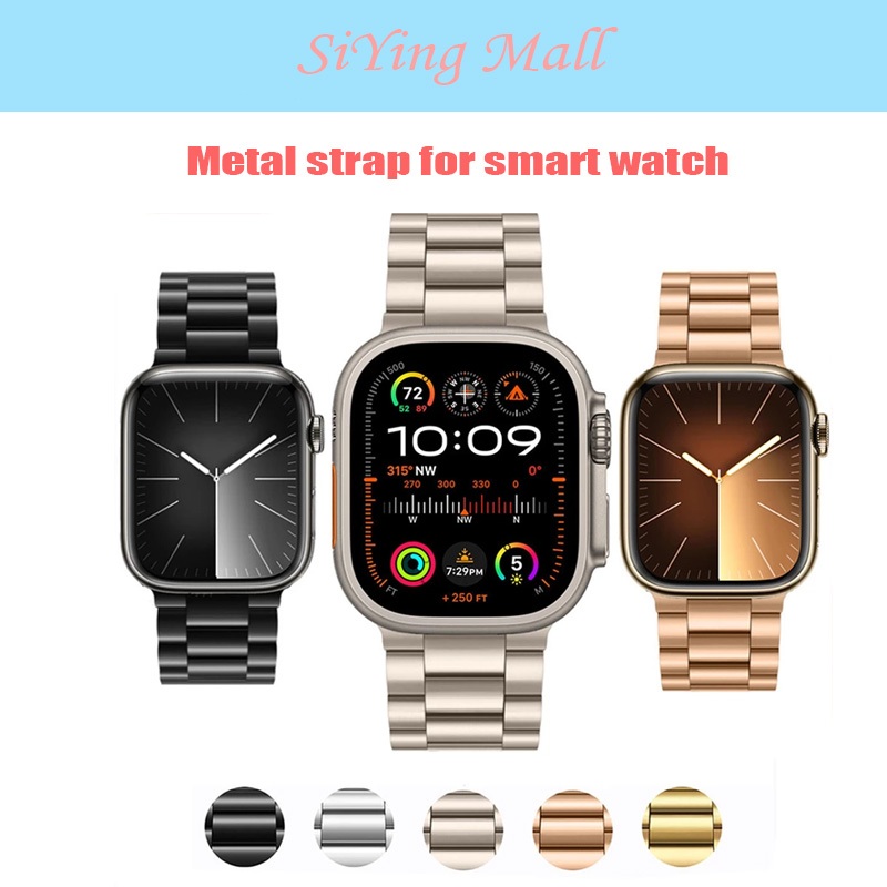 Metal Strap for Smart Watch Ultra 49mm 10 9 8 7 45 46mm Stainless Steel ...