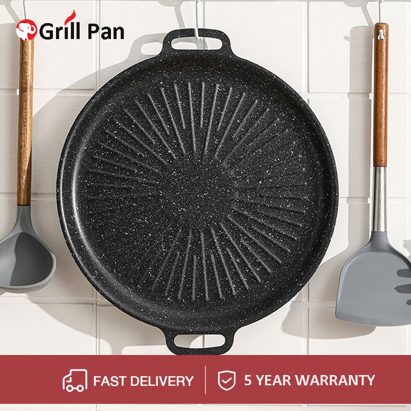 Korean BBQ Griddle Grill Pan 28/34/38/42CM Suitable Outdoor Camping ...