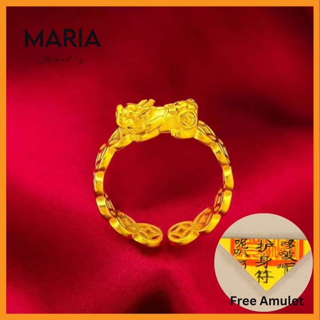 Lucky Tiger Rose Emperor Coin Dragon Pixiu Piyao Ring /Money Magnet ...