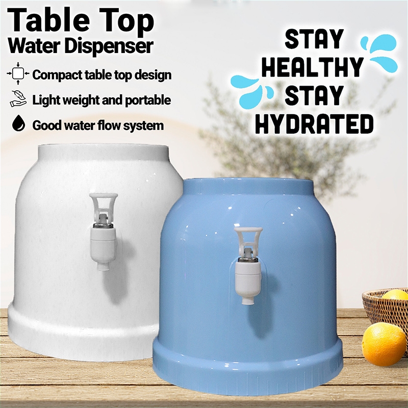 Table Top Desktop Water Dispenser with Faucet Round Plastic For Gallon ...