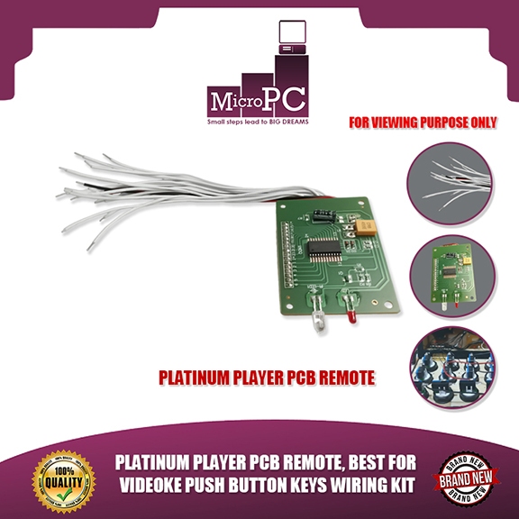 MICRO PC PLATINUM PLAYER PCB REMOTE, BEST FOR VIDEOKE PUSH BUTTON KEYS ...
