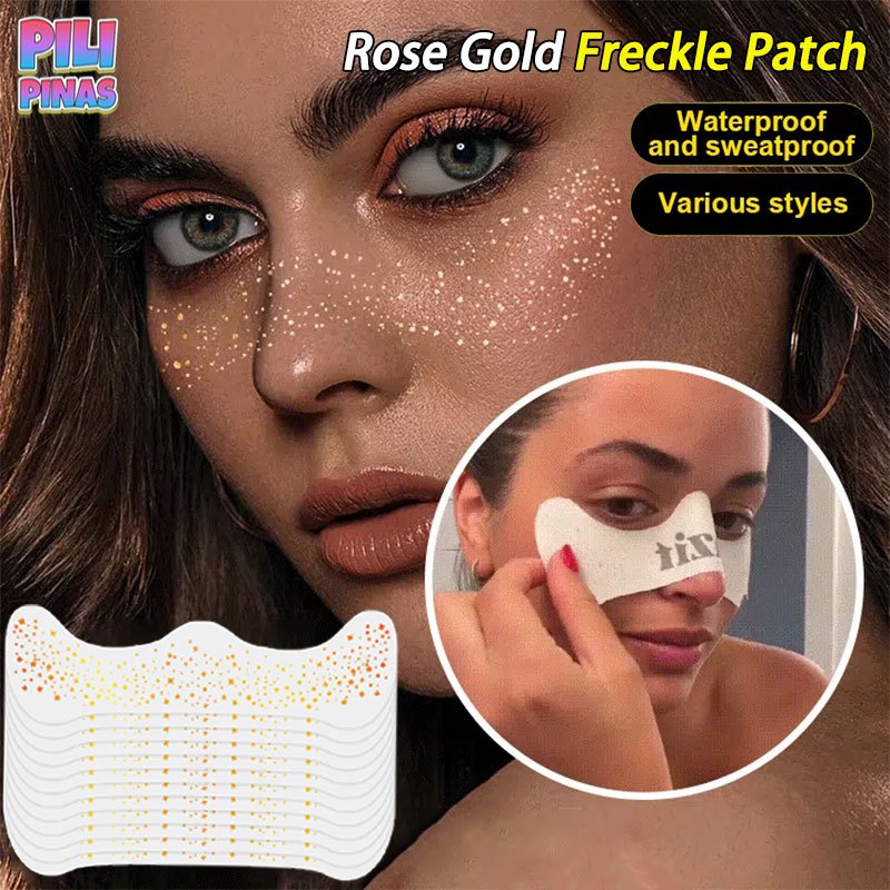 Freckles tattoo stickers Facial Tattoo Sticker Gold Glitter Freckles ...