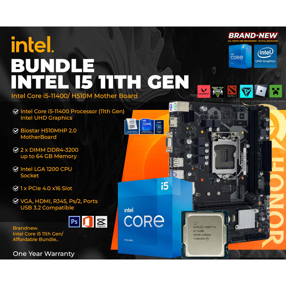 INTEL I5 11TH GEN PROCESSOR MOTHERBOARD HEATSINKFAN ALL BRAND NEW ...