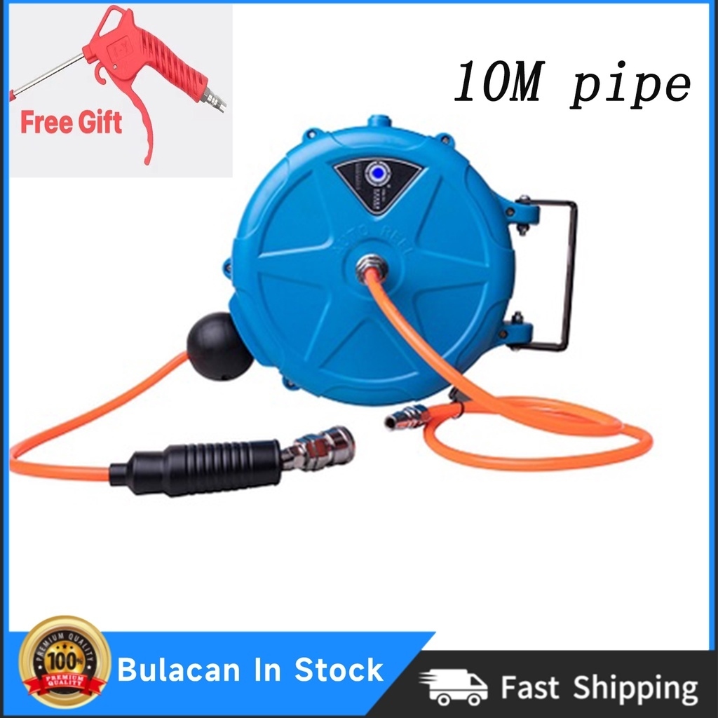 Compressor Hose Mini 10M PU Retractable Wall Mount Auto Rewind Air Hose ...