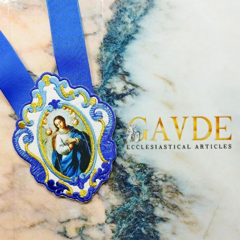 GAVDE Illumina Line Immaculate Conception Embroidered Medallion Marian ...