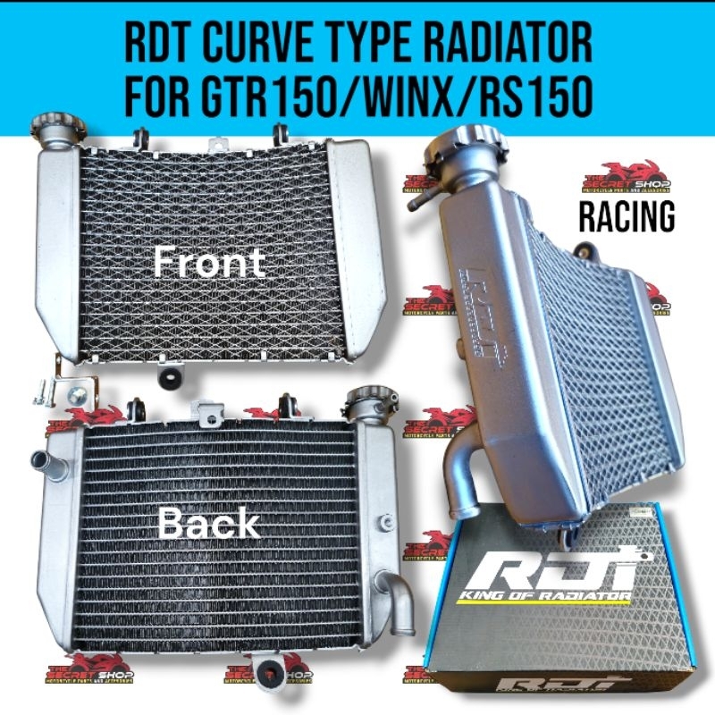 Radiator Curve type for GTR150 / RS150 RDT KING OF RADIATOR | Shopee ...
