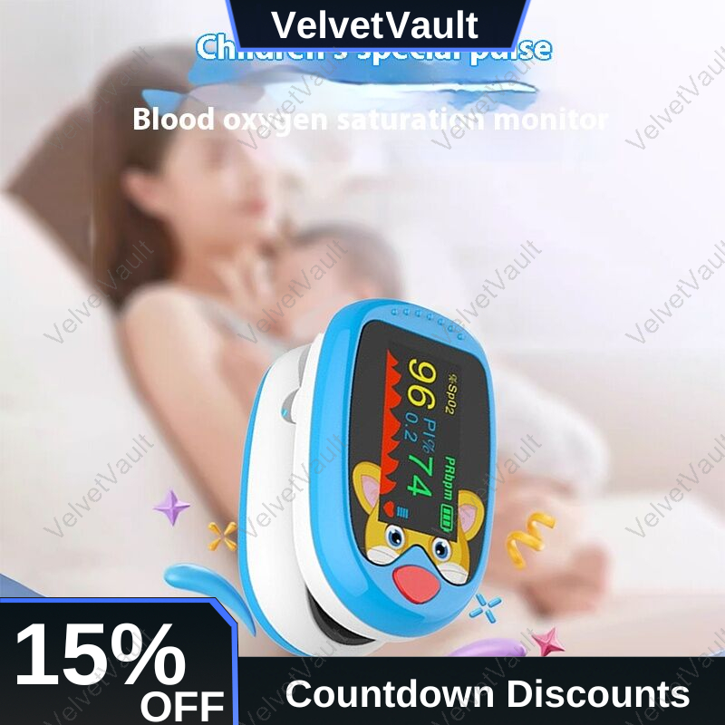 VelvetVault Portable Rechargeable Children's Oximeter Accurate Blood ...