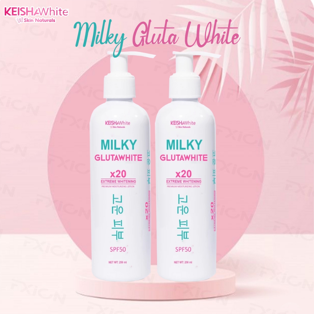 Keisha Milky Gluta White Lotion Spf50 x20 Extreme Whitening 250 ml For ...