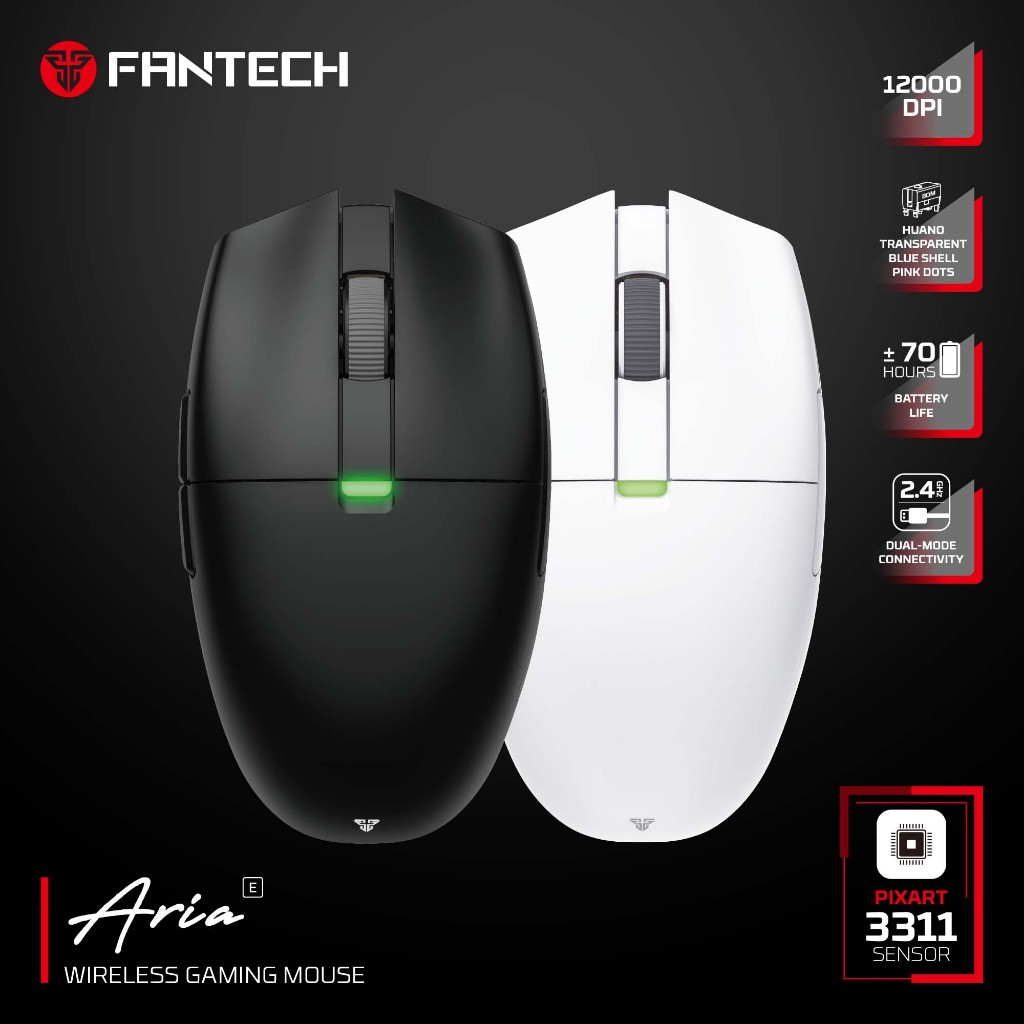 Fantech Aria XD7E Wireless Gaming Mouse with 12000DPI and 3311 Pixart ...