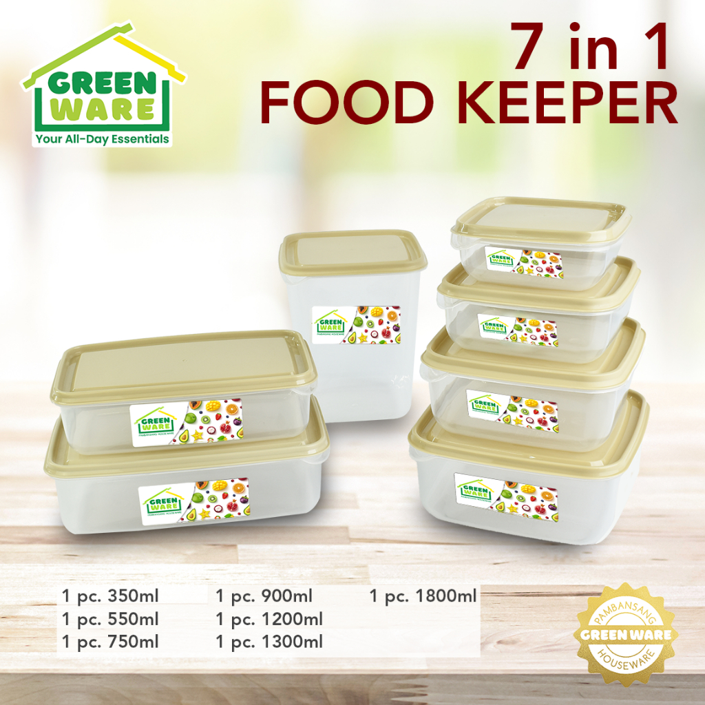 GREENWARE Food Keeper 7 in 1 set | Shopee Philippines