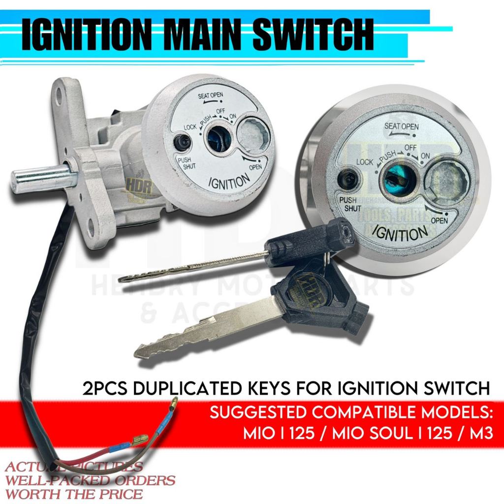 HDR || IMS IGNITION MAIN SWITCH (2 KEYS 2WIRES) FOR YAMAHA MIO SOUL I ...