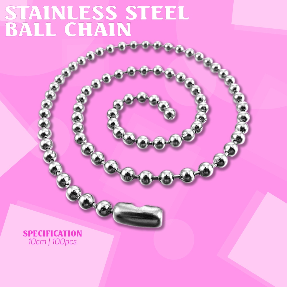 No Brand Ball Chain 100pcs per pack (Can be use as keychain holder ...