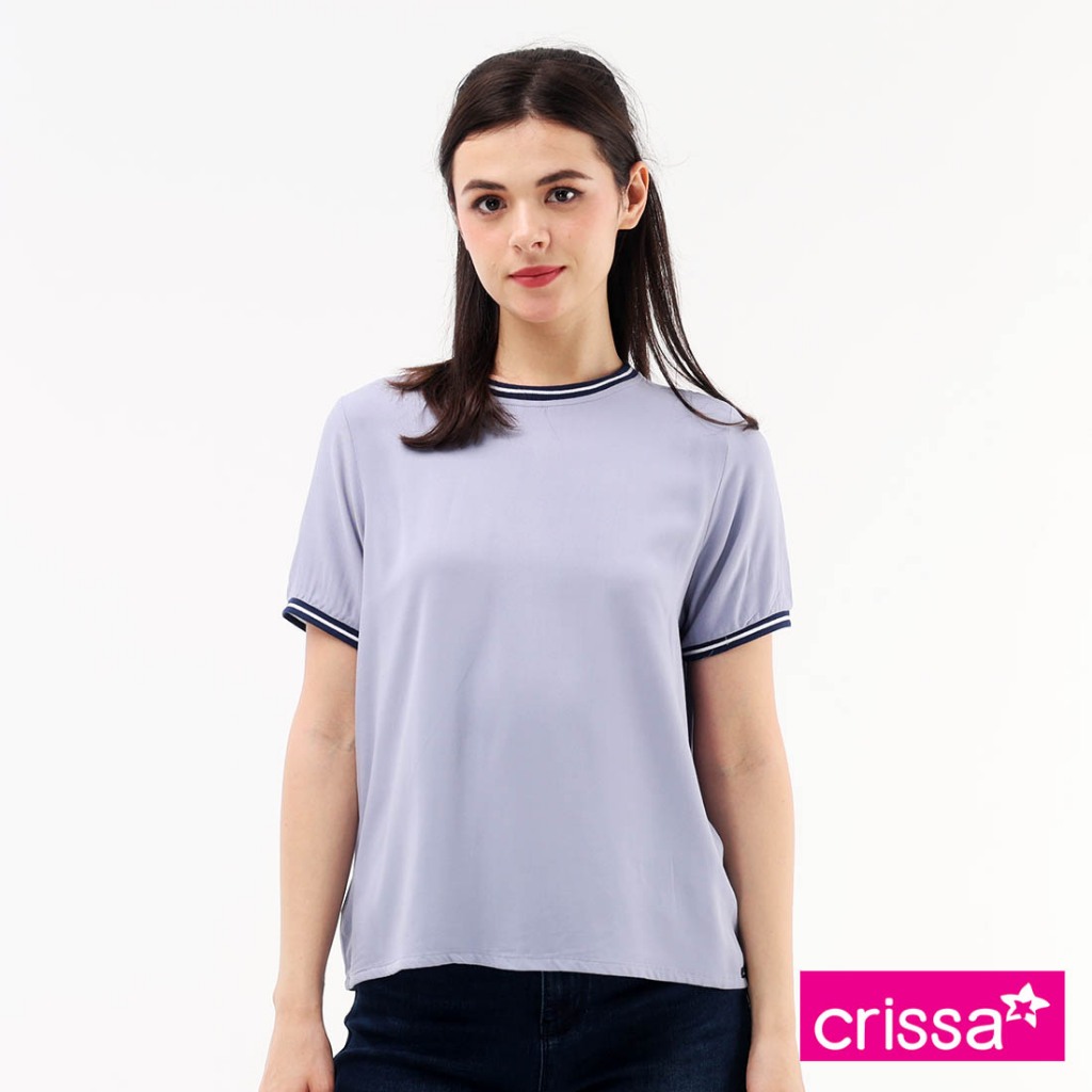Crissa Single Twill Woven Short Sleeves Blouse CSFT25-0064 | Shopee ...