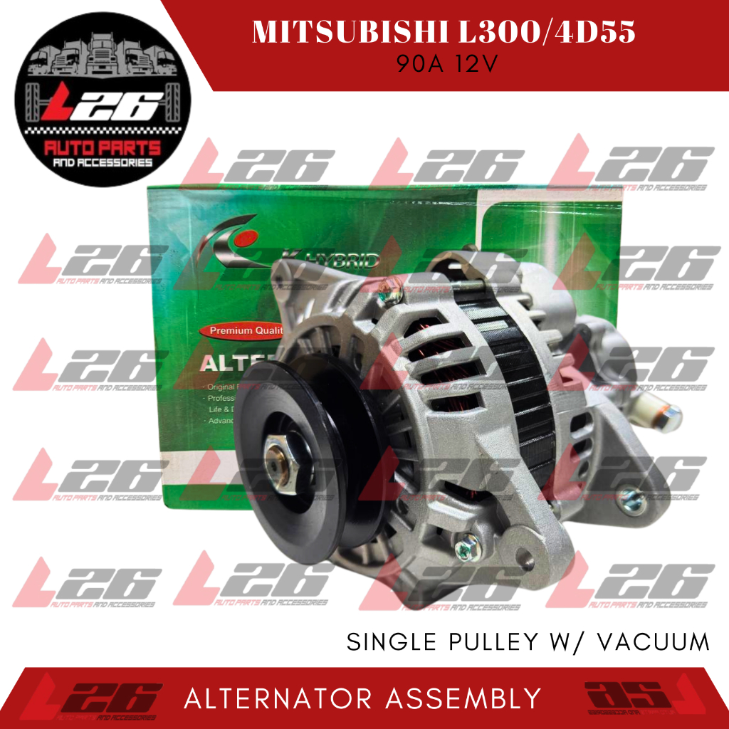MITSUBISHI L300 4D55 ALTERNATOR ASSEMBLY 90A 12v Single Pulley w ...