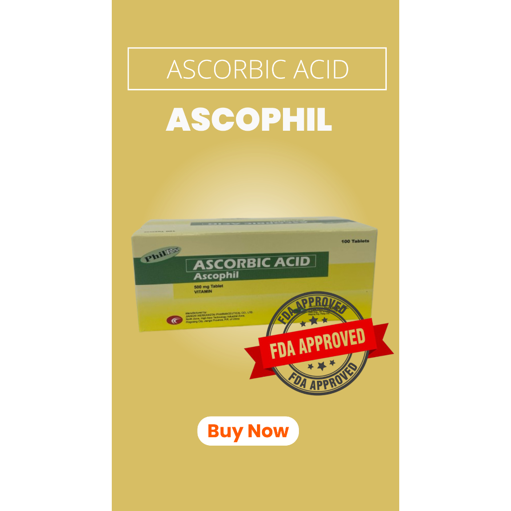 ASCOPHIL Ascorbic Acid 500mg Tab 100's | Shopee Philippines