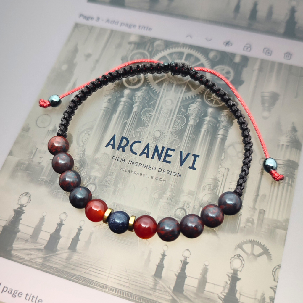 Arcane Vi Inspired Bracelet – Red Jasper, Carnelian, Blue Sandstone ...