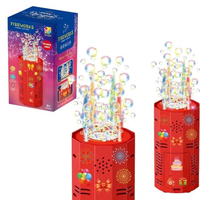 Best Store New Year electric Fireworks bubble machine with lights and ...
