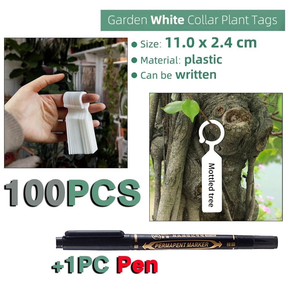 100PCS Plastic Plant Labels Garden Waterproof Hanging Plant Tree Tags ...