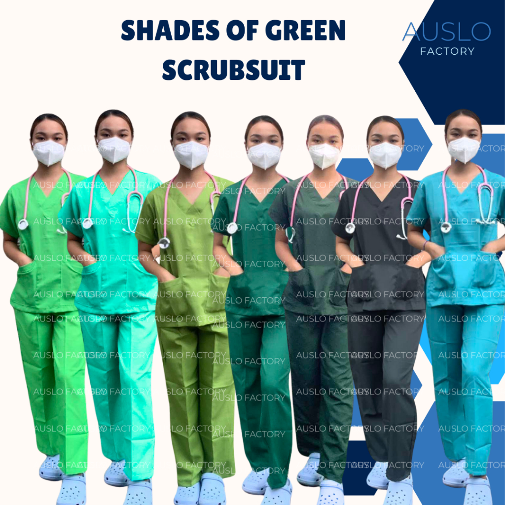 Auslo Factory Shade Of Green Scrubsuit Set Medical Uniform | Shopee ...