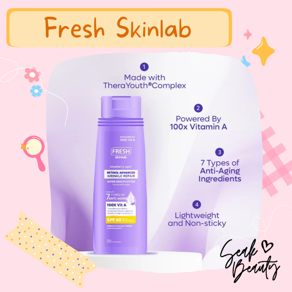 FRESH Skinlab Blueberry Acai Retinol Advance Wrinkle Repair Super Serum ...