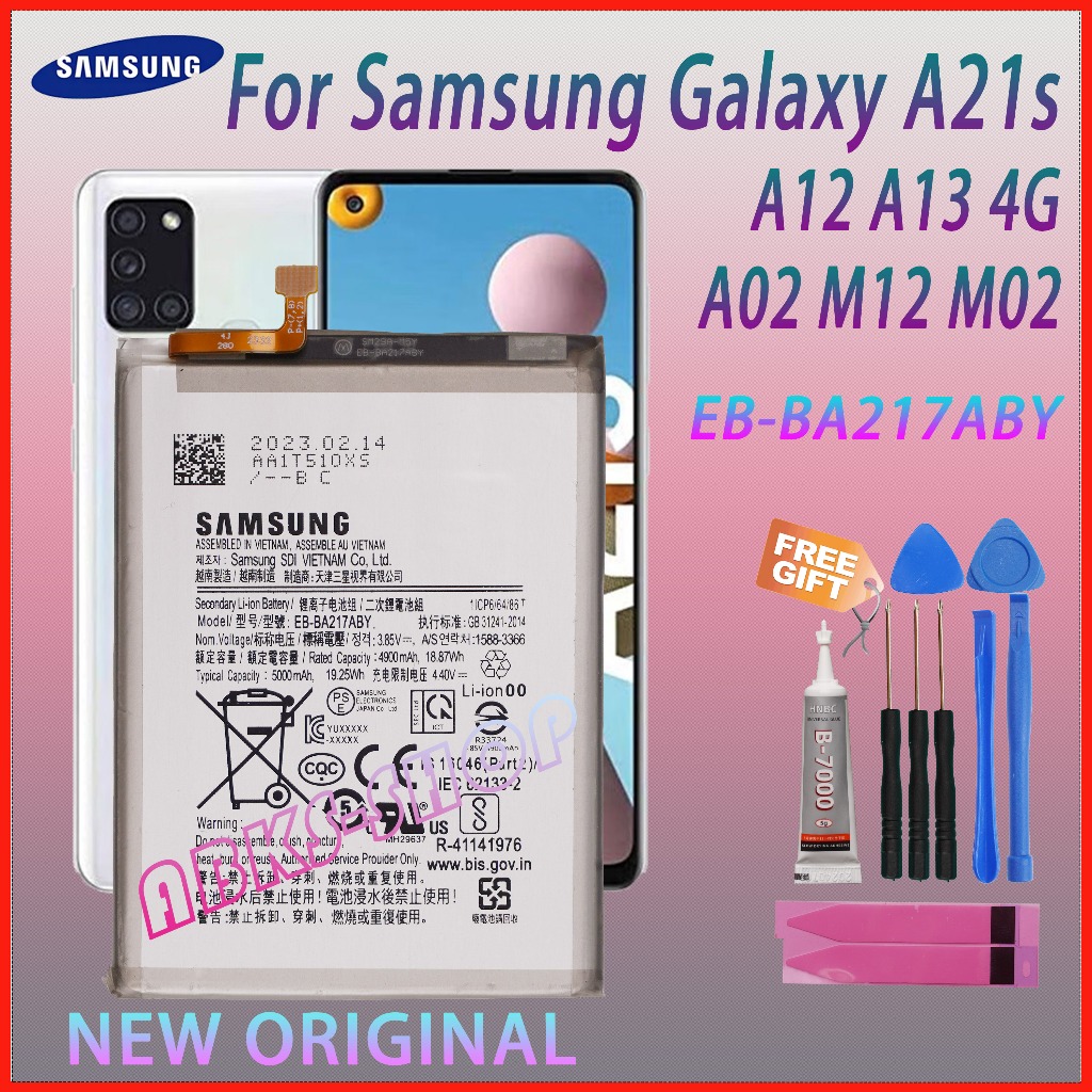 EB-BA217ABY 5000mAh Battery For Samsung Galaxy A21s A12 A13 4G A02 M12 M02 Batteries | Shopee ...