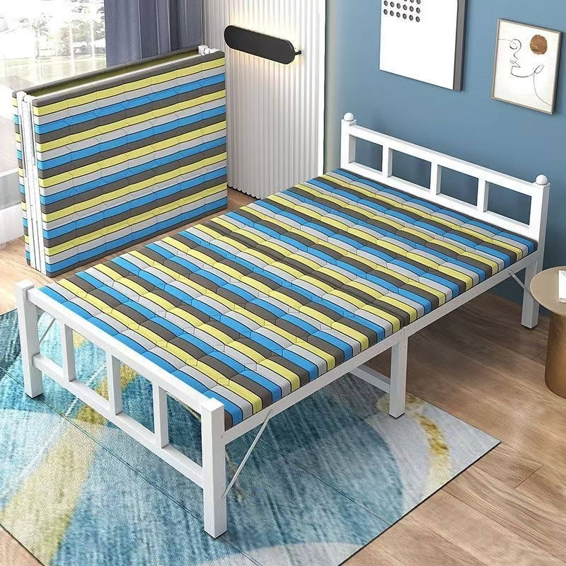 Metal Folding Bed 80/100/120CM Foldable Single Bed Bedroom Folding ...