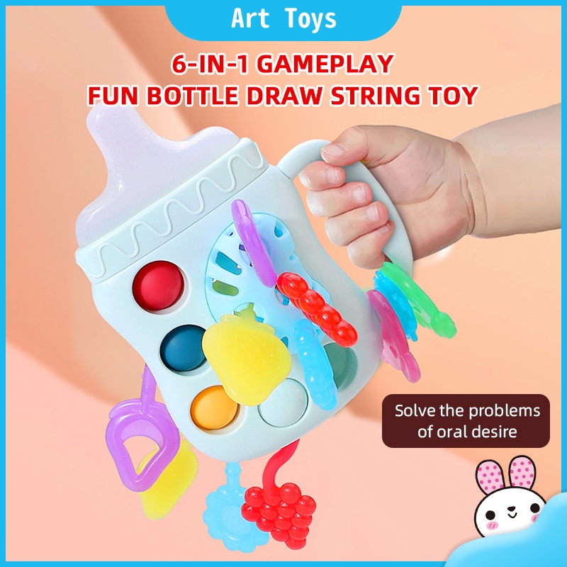 Baby Pull String Sensory Toy Montessori Silicone Grasp Training Early ...